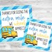 Printable Bus Driver Appreciation Tags. Thanks for Going the Extra Mile ...
