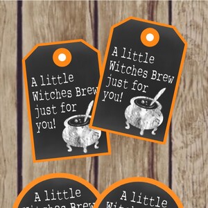 A Little Witches Brew Just for You! Halloween Gift Tags. Perfect for ...