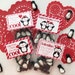 Penguin Valentine's Day Cards Bag Toppers and Hang Tags. | Etsy