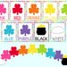 Shamrock Color Flash Cards. Perfect for incorporating St. | Etsy
