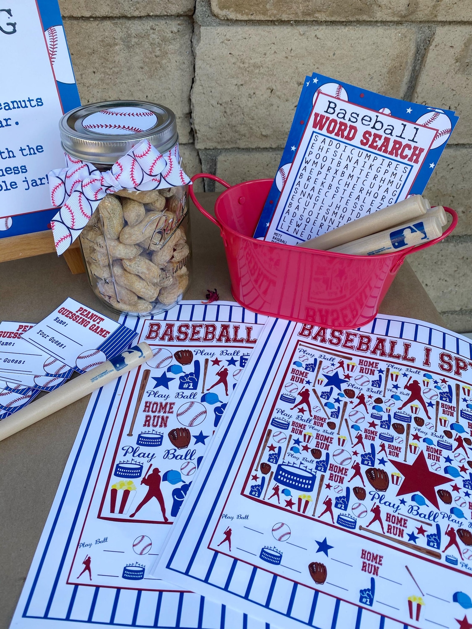Baseball I Spy Printable Games. 5 Different Sheets Easier to Harder ...