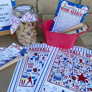 Baseball I Spy Printable Games. 5 Different Sheets Easier to Harder ...