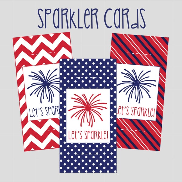 Sparkler Cards - Etsy