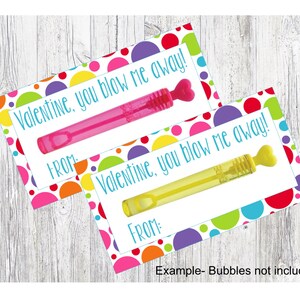 Valentines Bubbles Cards. Valentine, You Blow Me Away. Instant Digital ...