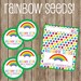 Rainbow Seeds Tag & Bag Topper for St. Patrick's Day. Digital Instant ...