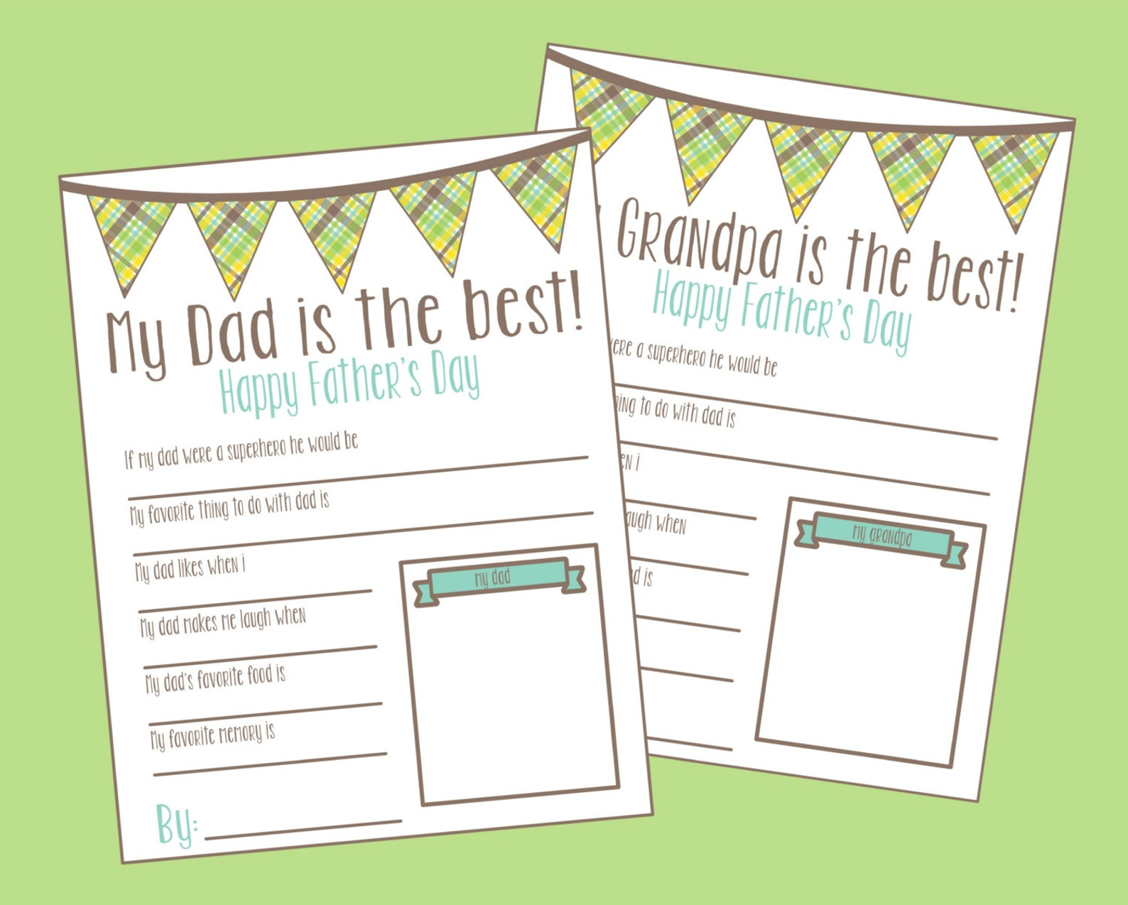 Father's Day Questionnaire. Instant Digital Download - Etsy