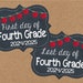 Fourth Grade First Day of School Sign. Back to School Photo Prop Sign ...