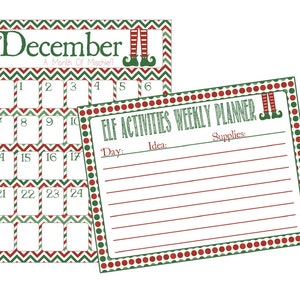 Christmas Elf Starter Kit- Monthly Calendar, Weekly Planner, Welcome ...