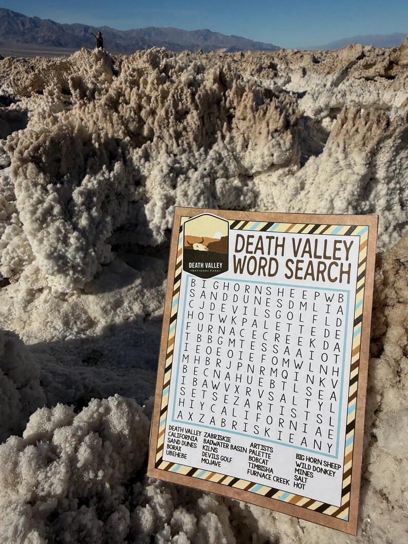 Printable Death Valley NP Word Search. Word Search for National Parks ...
