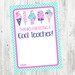Thanks for Being a Cool Teacher! Ice Cream Gift Card Holder Cards for ...