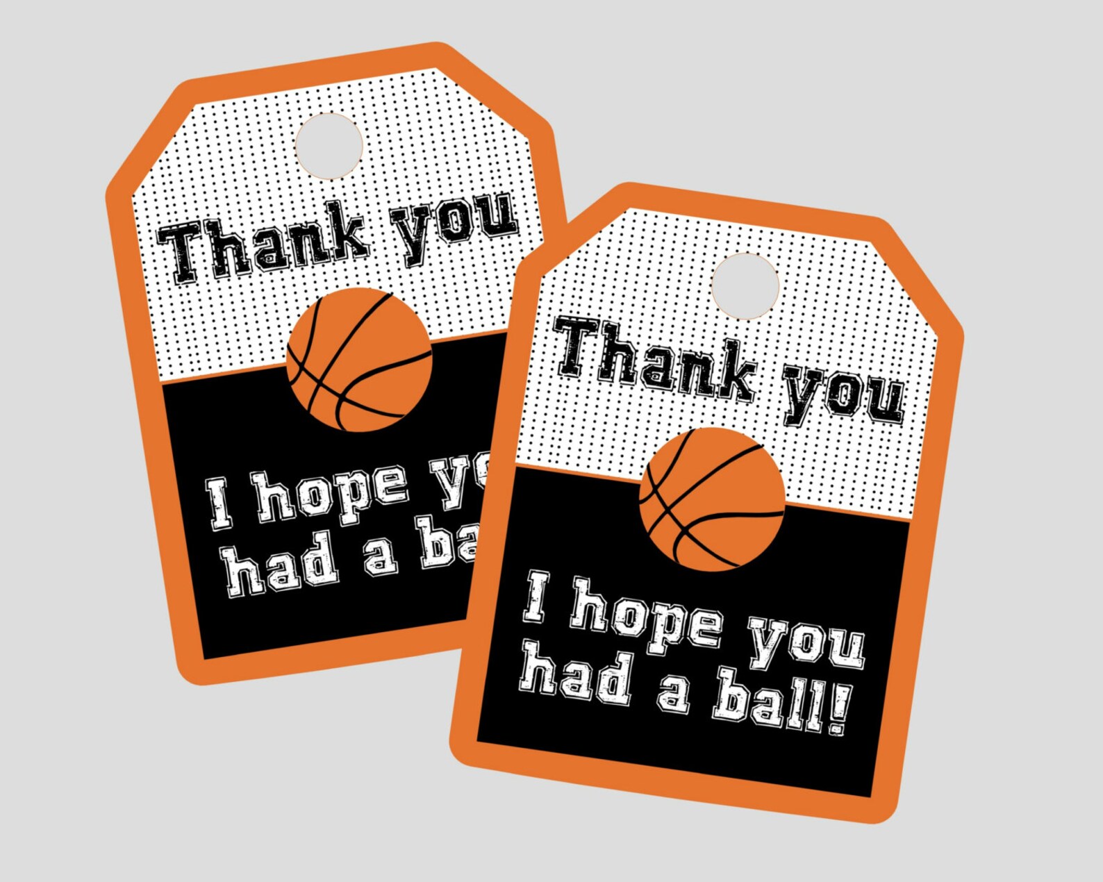 Basketball Birthday Party Favor Tag. I Hope You Had A Ball. - Etsy