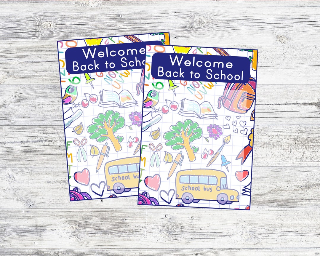 Welcome Back to School Cookie Cards. Instant Digital Download. Back to ...