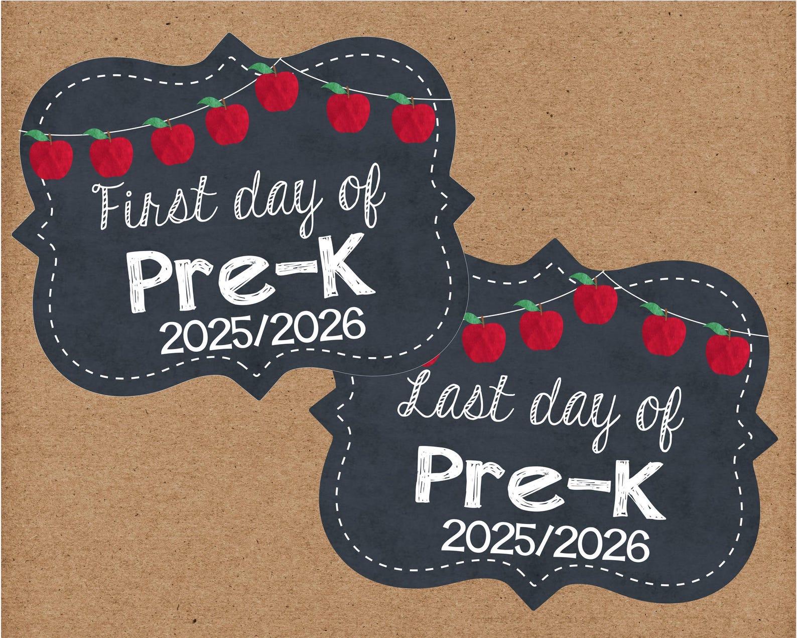 Pre-k First Day of School Sign. Last Day, Back to School, Photo Prop ...