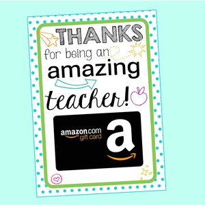 Amazing Teacher Gift Cards Holder. Instant Digital Download. for ...
