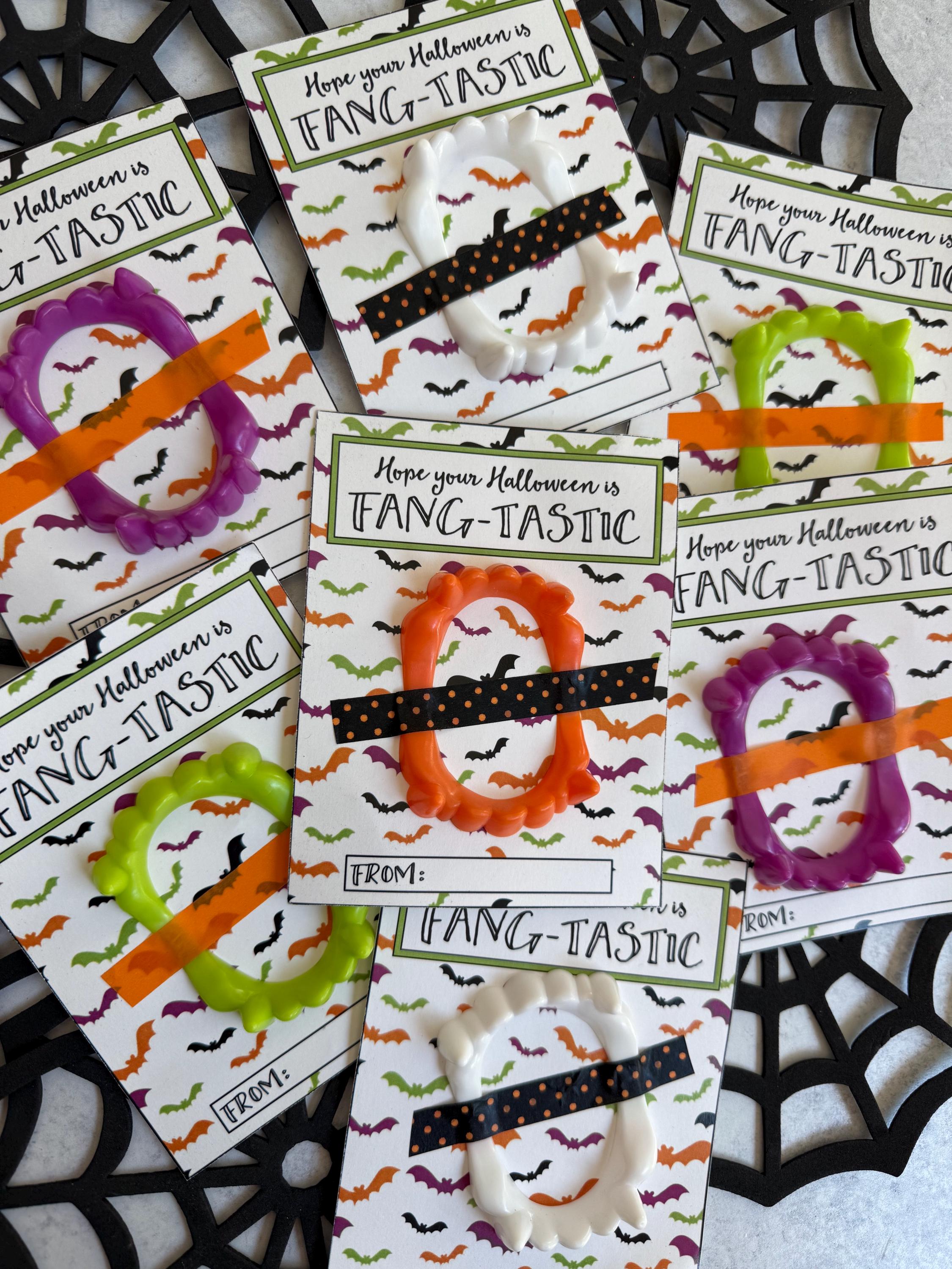 Printable Fang-tastic Halloween Card. Halloween Vampire Fang Cards ...