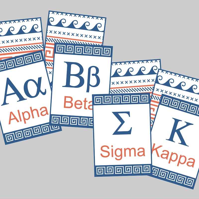 Greek Letters Only - Etsy