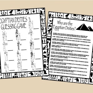 Ancient Egyptian Gods and Goddesses Guessing Game. Ancient Egypt ...