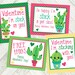 Cactus Valentine Cards & Bag Toppers. Stuck on You Free Hugs | Etsy