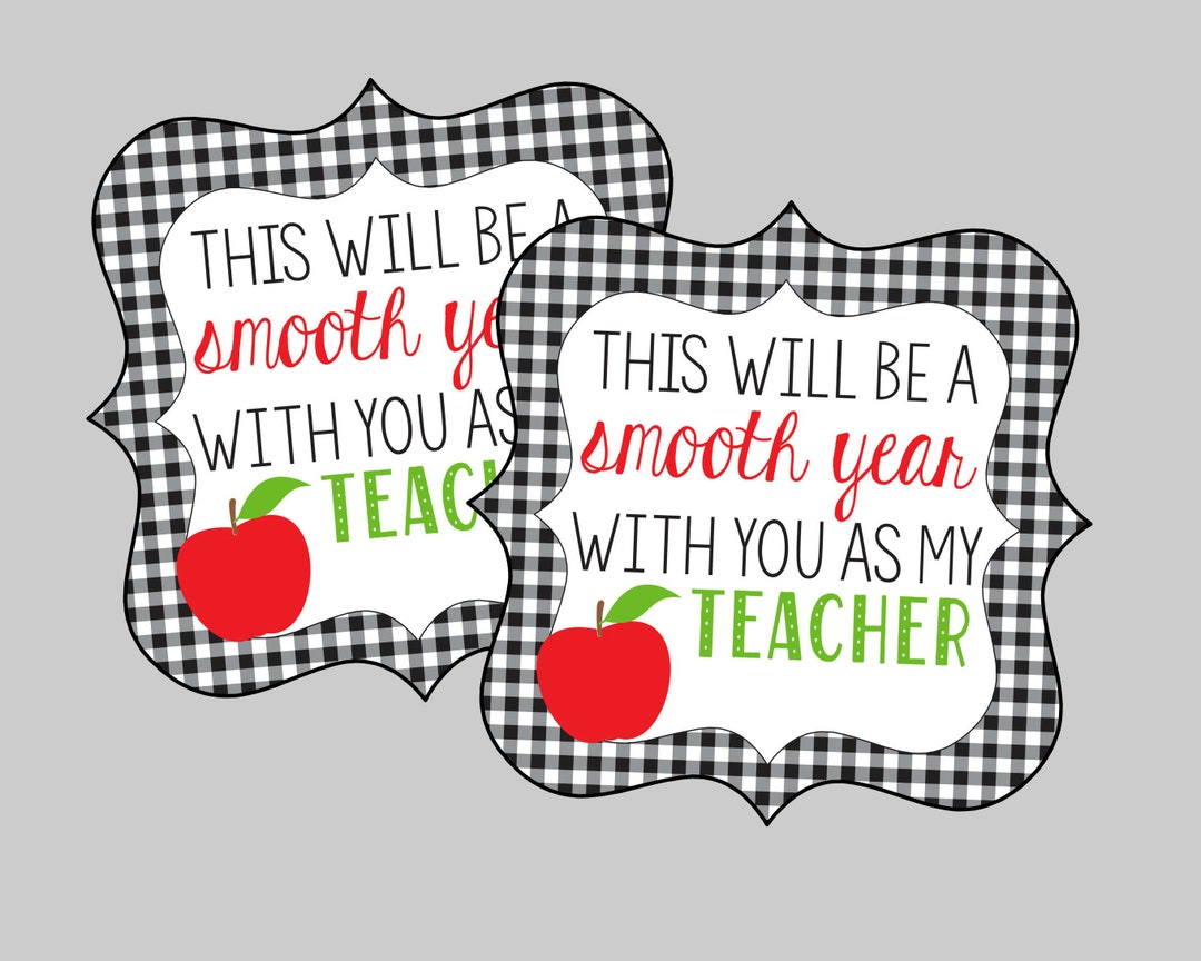 Smooth Year Tags for Back-to-school Teacher's Gift. Instant Digital ...