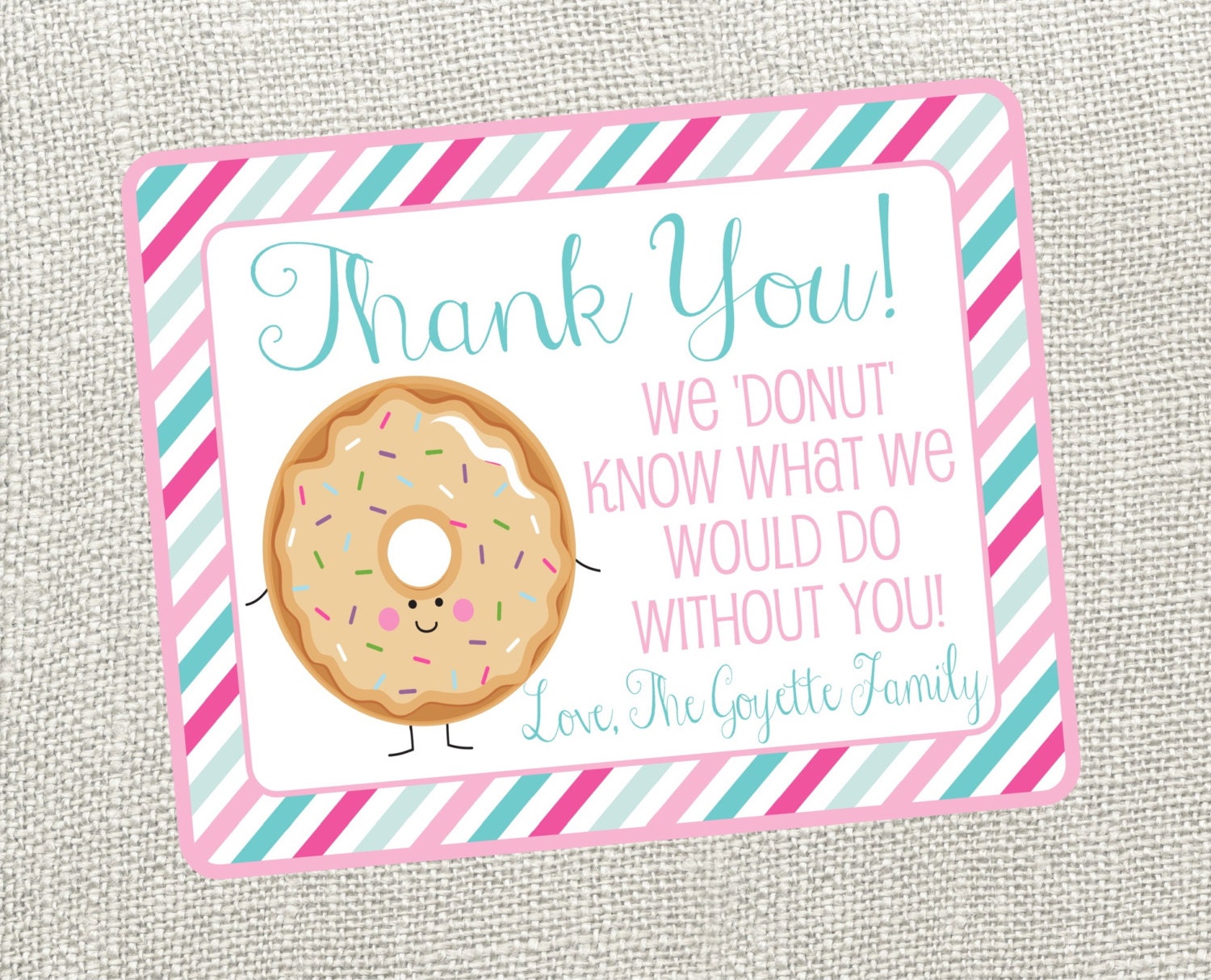 Donut Thank You Cards