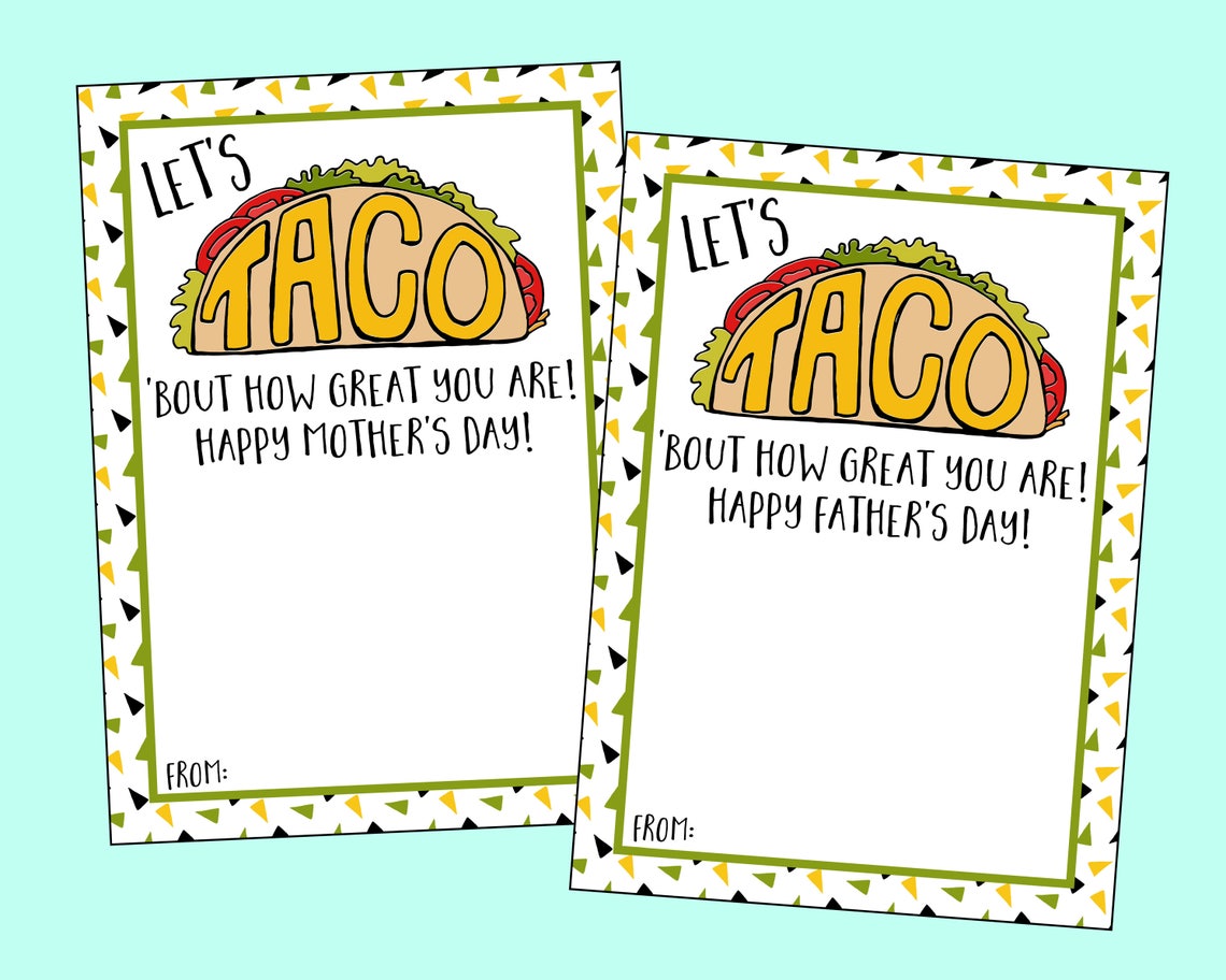 Let's Taco 'bout What A Great Teacher You Are Taco - Etsy