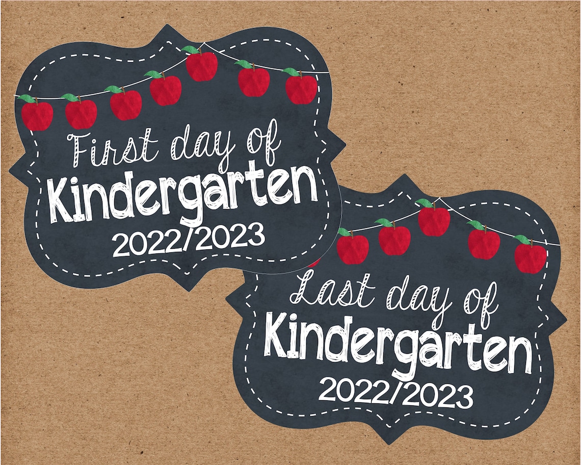 First Day of Kindergarten Sign. Instant Digital Download. - Etsy