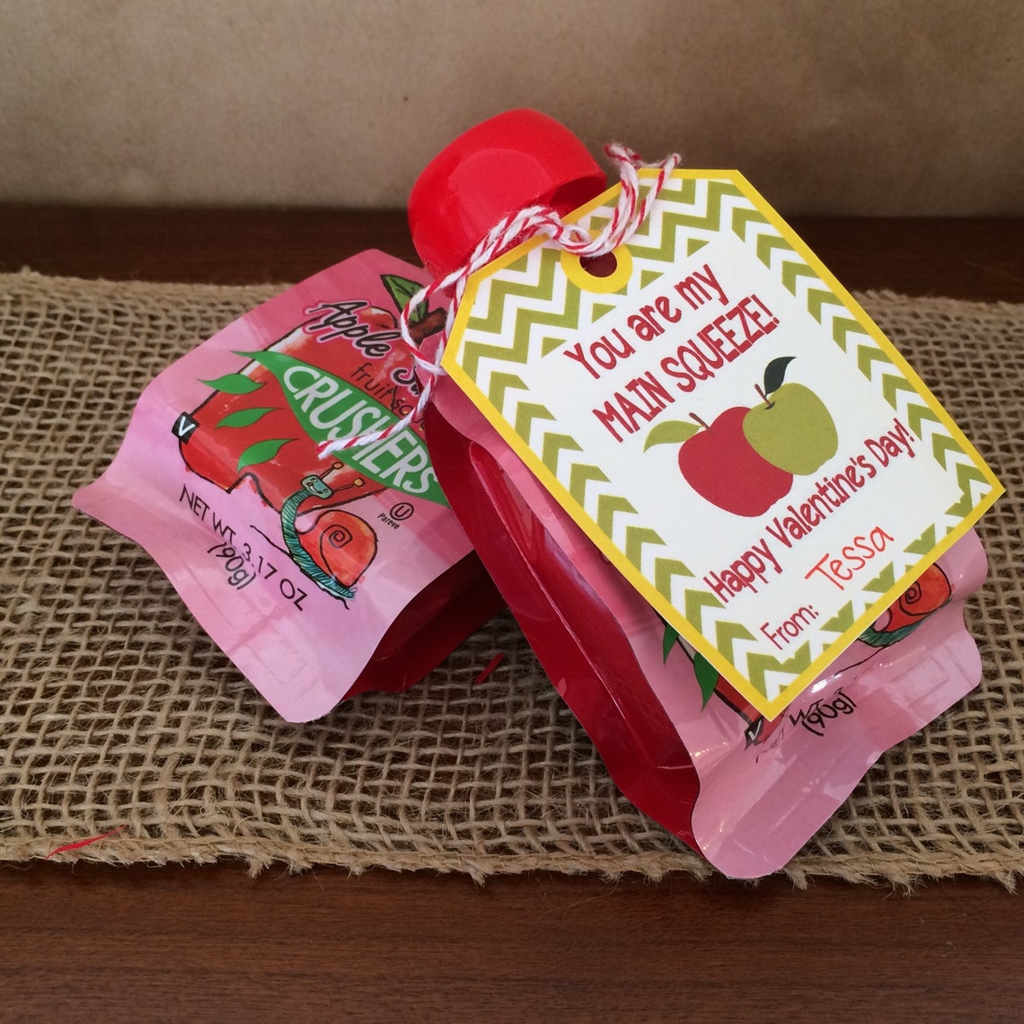 Applesauce Valentine's Day Cards and Stickers. Hang Tags - Etsy
