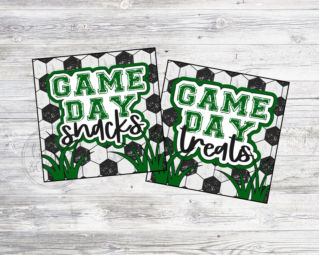 Printable Soccer Game Day Snacks and Treats Tags. Instant Digital ...