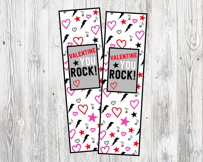 Valentine You Rock Cards for Valentine's Day. Instant - Etsy