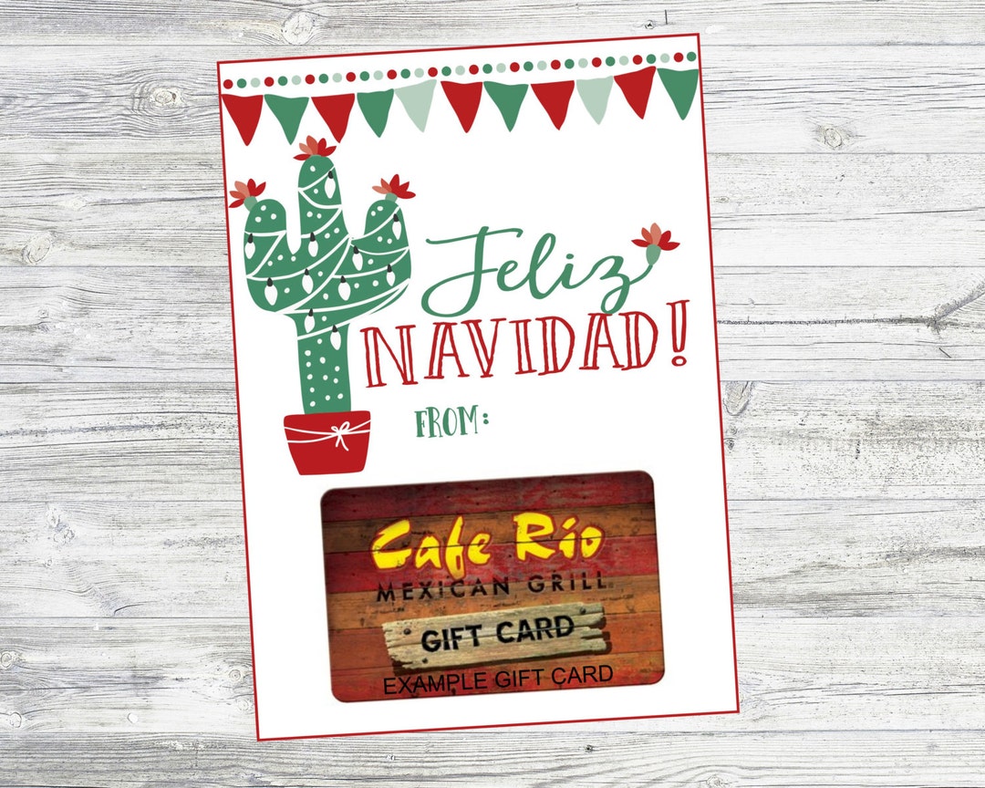 Feliz Navidad Card for Gift Card. Add a Gift Card for Your Favorite ...