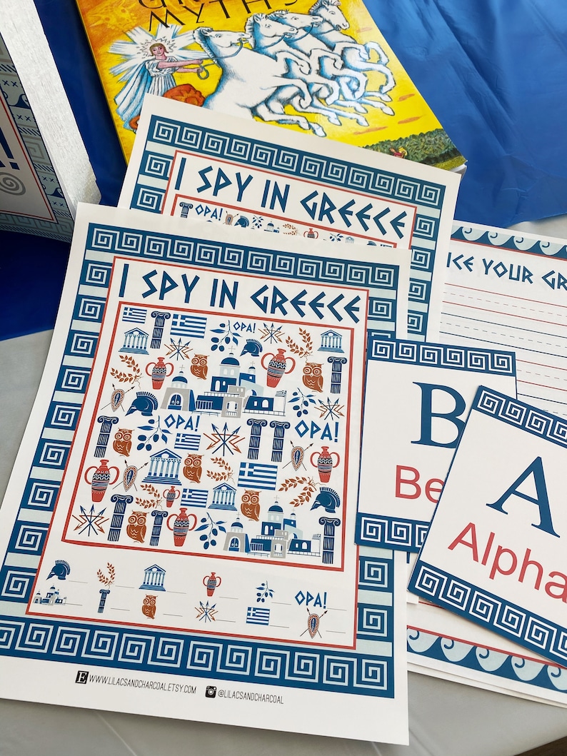 Greece I Spy Printable Games. 5 Different Sheets Easier to Harder ...