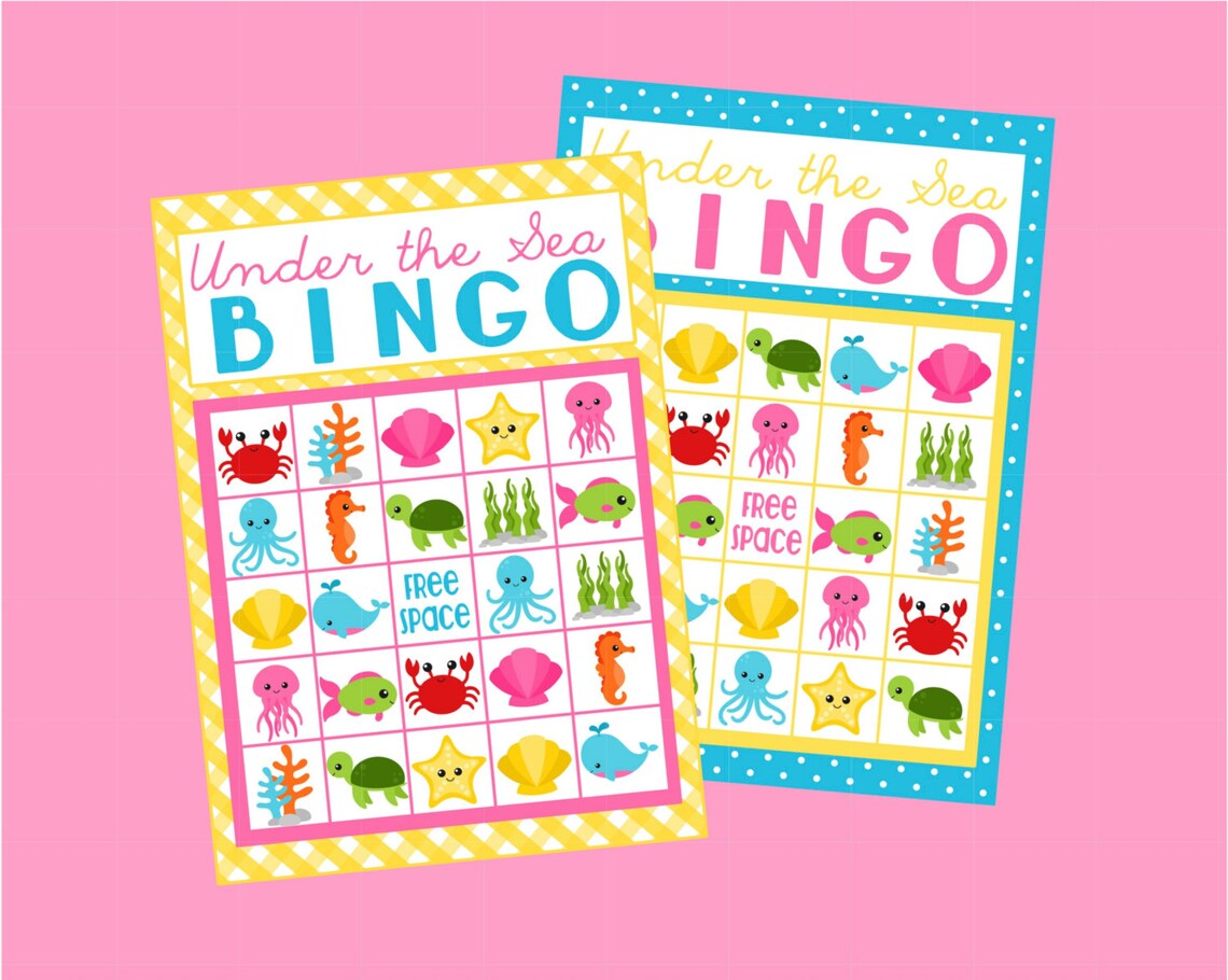 Under the Sea Bingo Game Ocean Animal Bingo Game. Perfect - Etsy