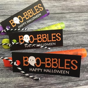 BOO-BBLES Tags. Printable Halloween Bubbles Tags. Great Candy ...