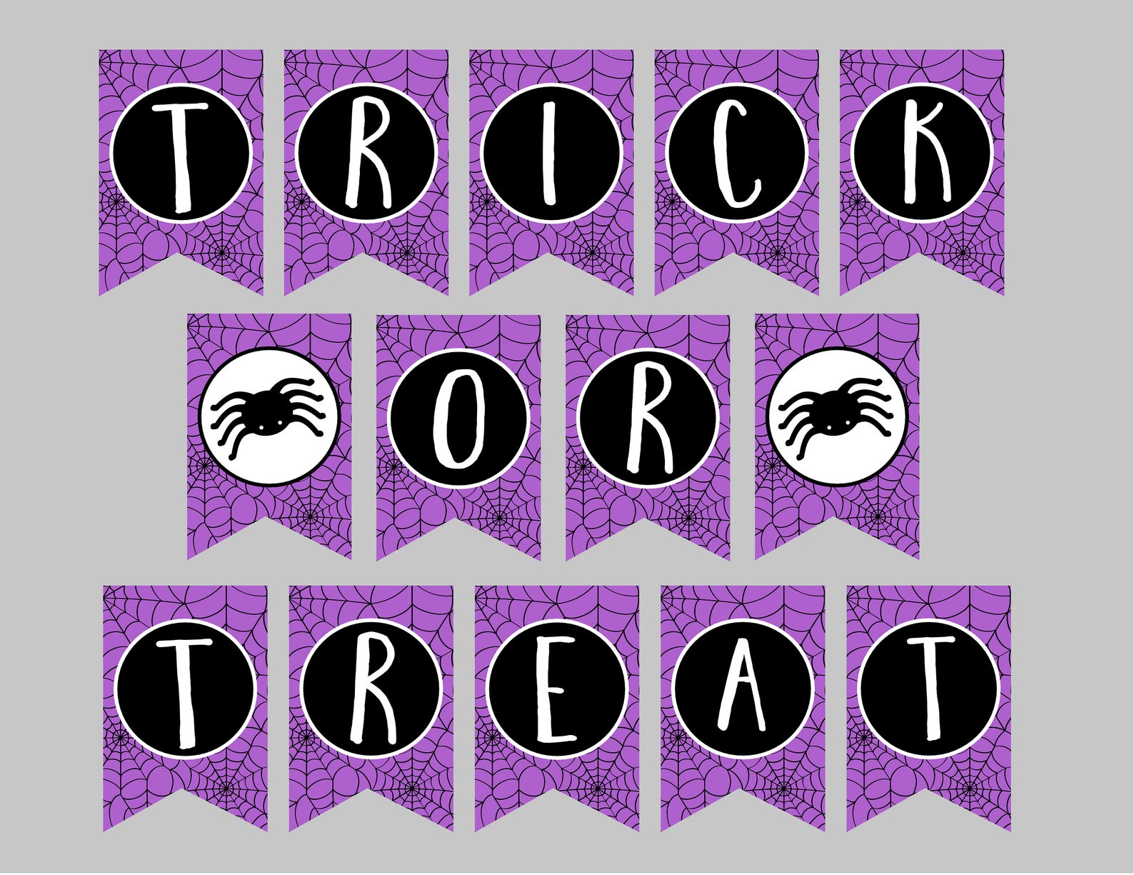 Prinable Halloween Banner. FULL ALPHABET Happy Halloween - Etsy