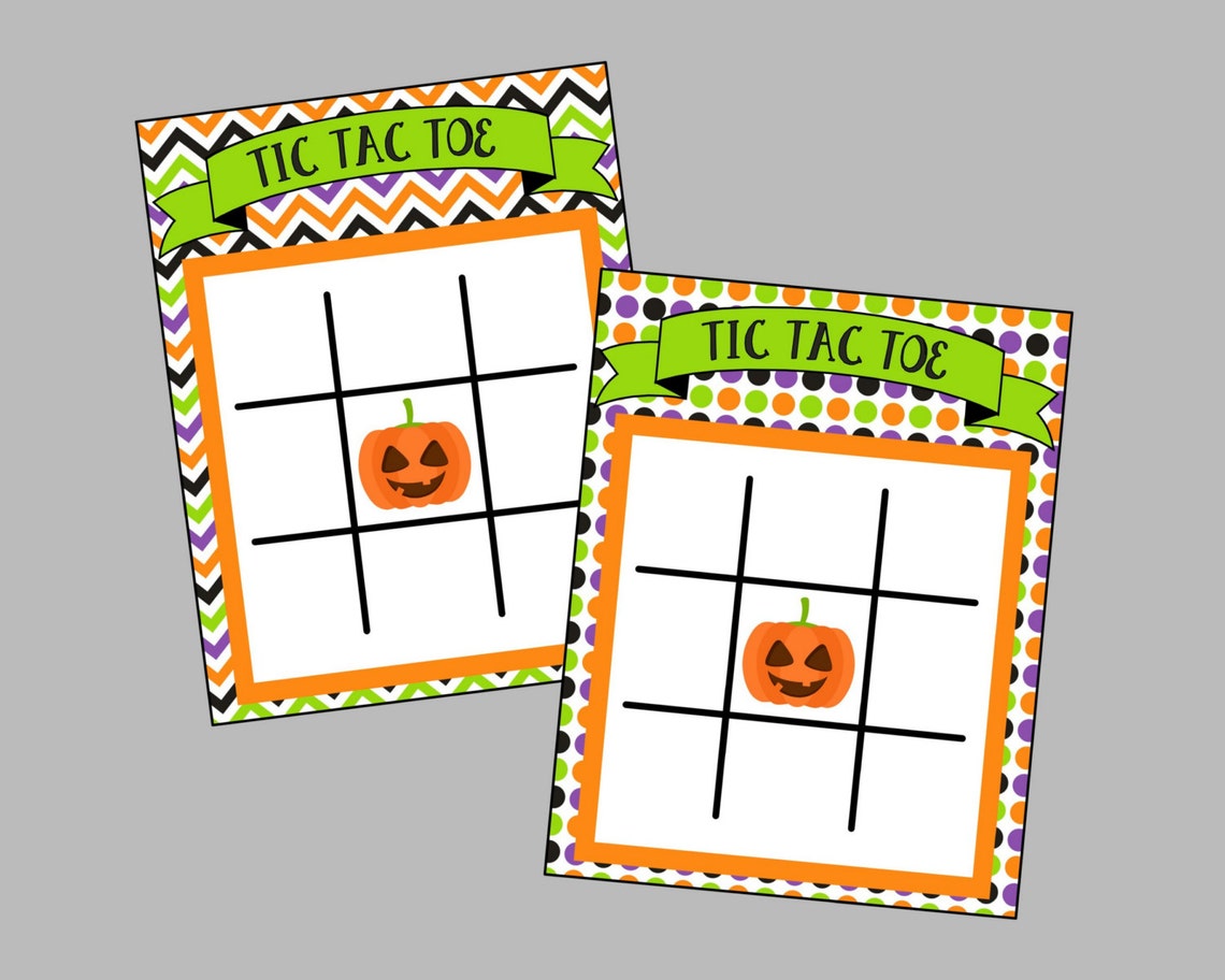 Tic Tac Toe Halloween Game. Instant Digital Download. for | Etsy