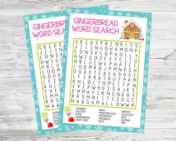 Gingerbread Man Word Search Cookies Word Search WordMint