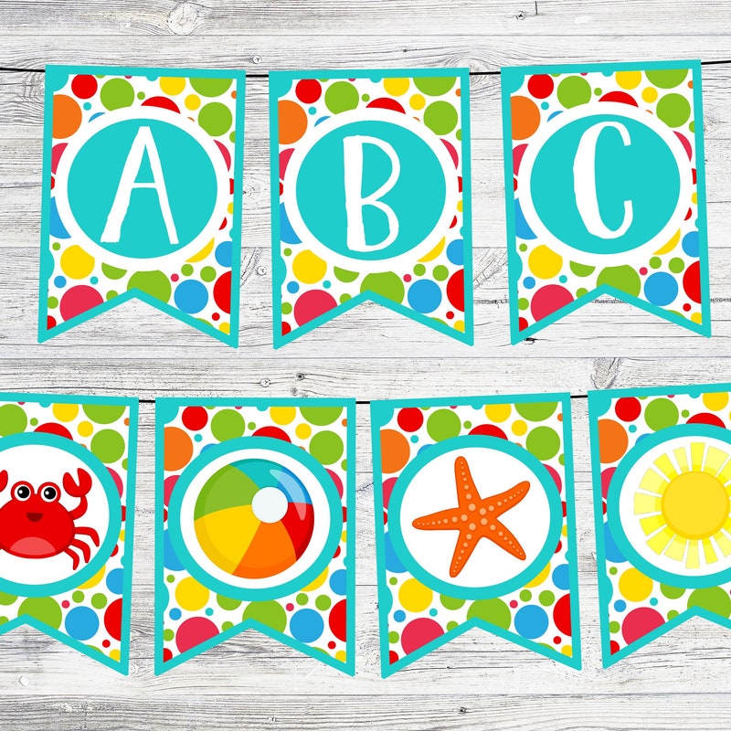 Beach Ball Banner - Etsy