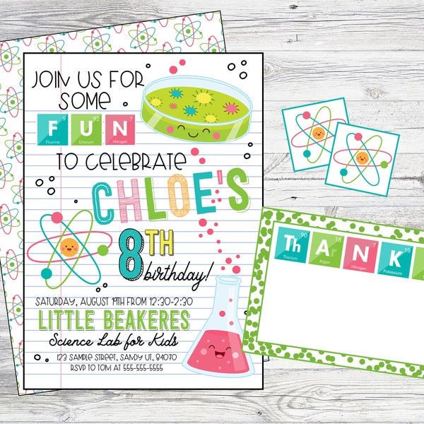 Science Invitation - Etsy