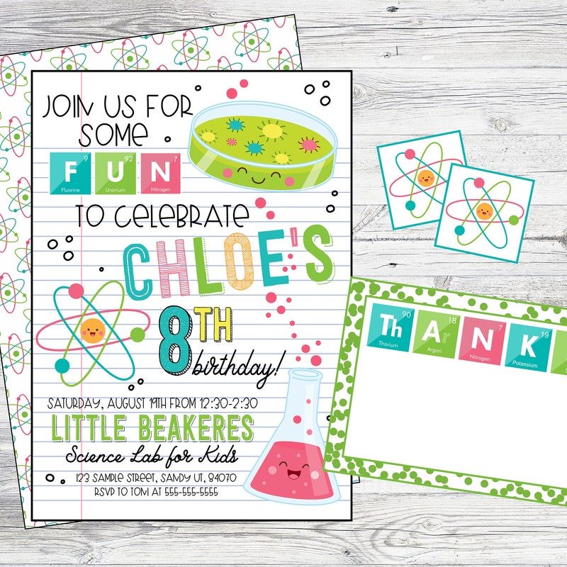 Science Invitation - Etsy