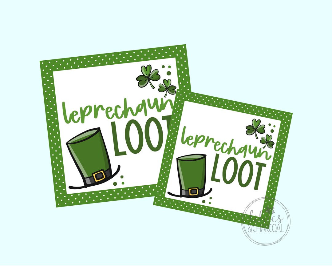 Printable Leprechaun Loot Treat Tags. St. Patrick's Day Tags. Instant ...