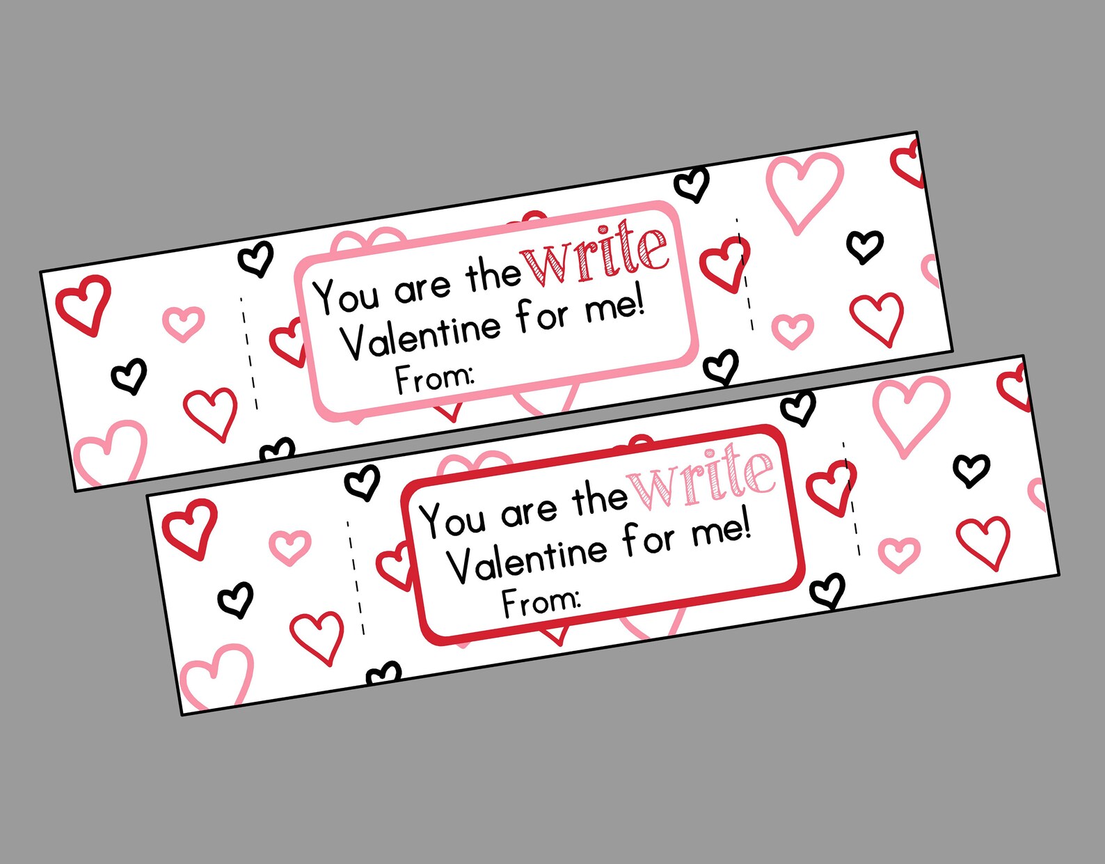 Printable You Are the WRITE Valentine for Me Pencil or Pen - Etsy