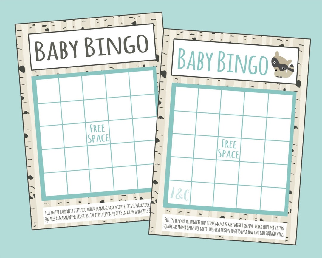 Woodland Baby Shower Bingo Game. Instant Digital Download. - Etsy