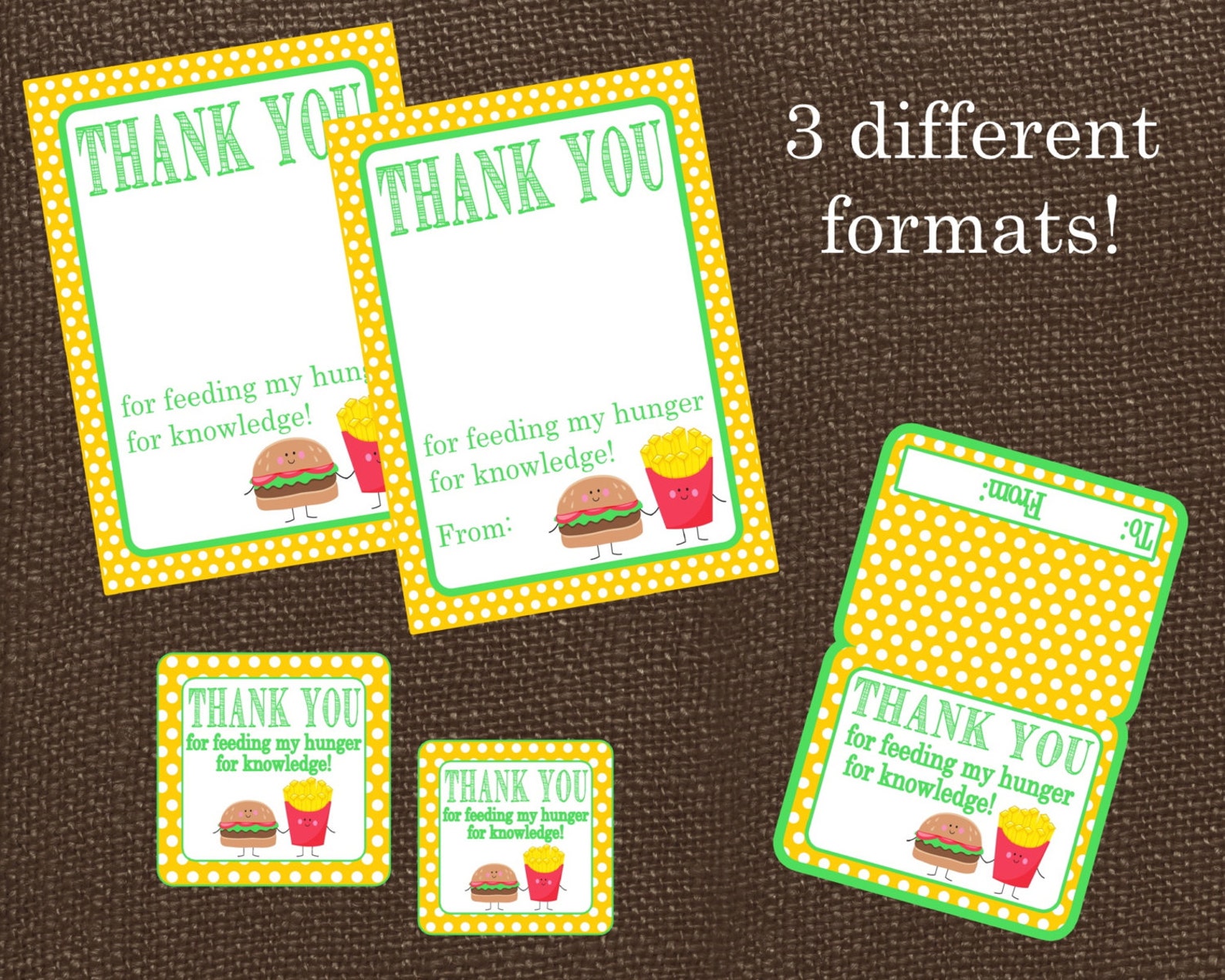 Thank You for Feeding My Hunger for Knowledge Teacher - Etsy