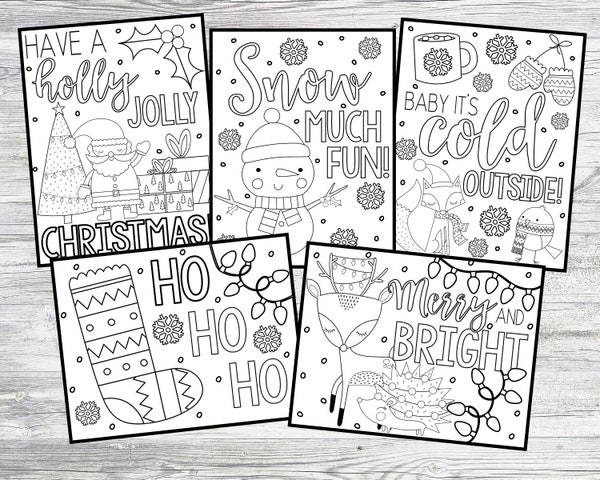 Christmas Coloring Pages 40 Printable Christmas Coloring - Etsy Canada