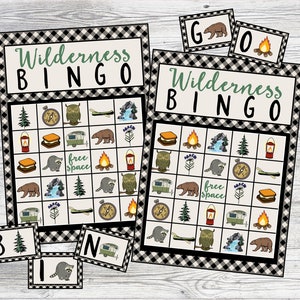 Printable Wilderness Bingo Game Set! 12 Card Set W/ Calling Cards ...