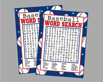 Baseball Word Search Baseball Team Games Printable Word Searches ...