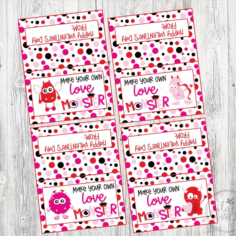 Monster Valentines - Etsy