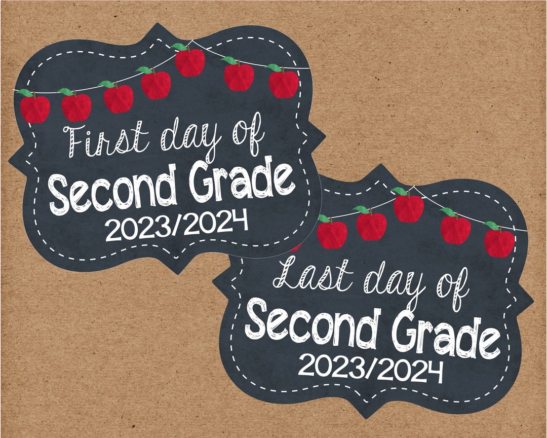 Second Grade First Day of School Sign. First Day of School - Etsy