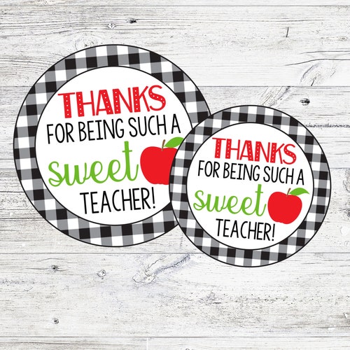 Thanks for Being Such A Sweet Teacher Tags for Teacher's - Etsy