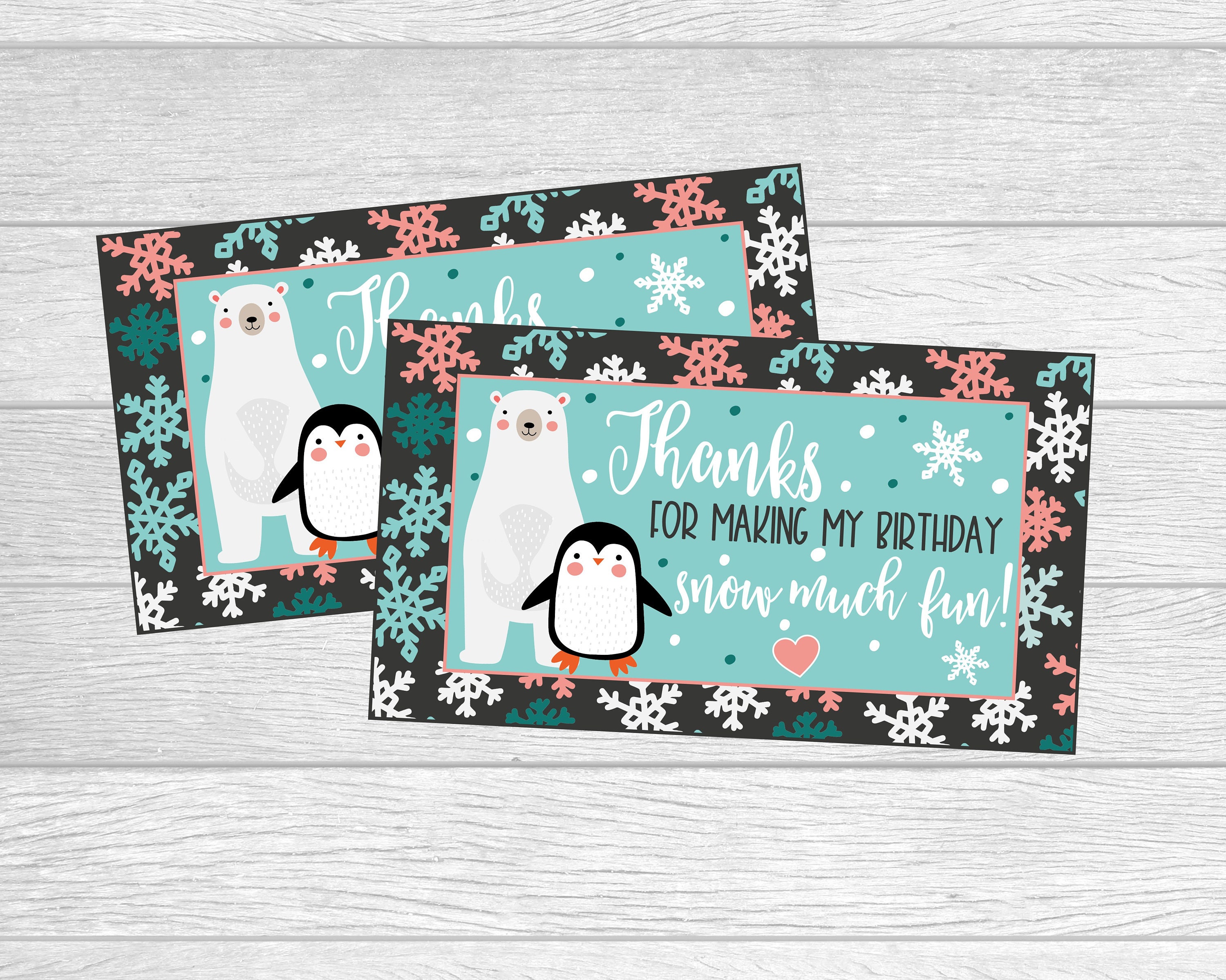 Printable Snow Much Fun Gable Box Labels. For Polar Bear | Etsy